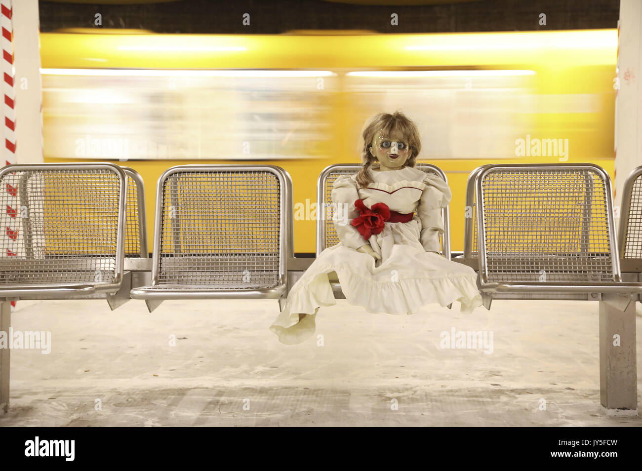 Berlin, Germany. 17th Aug, 2017. The doll from the film 'Annabelle ...
