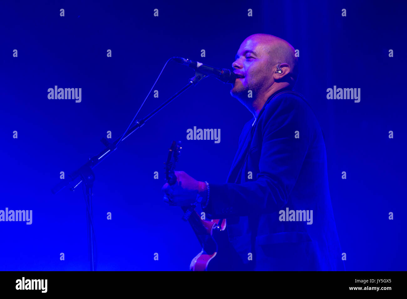 RIDE, CONCERT, 2017: Singer Mark Gardener from British indie legend ...