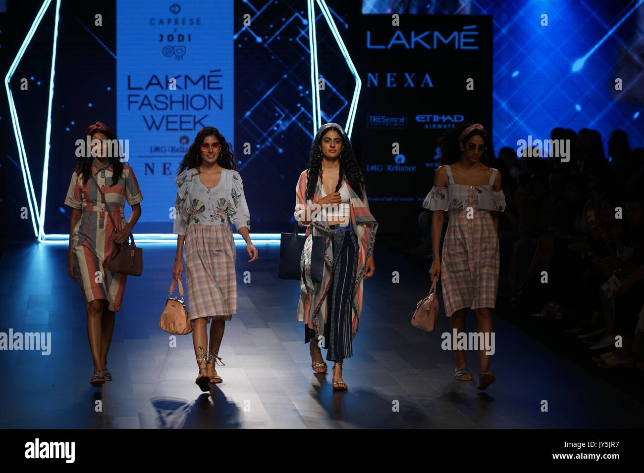 Mumbai, India. 18th Aug, 2017. Models walk the ramp for designer ...
