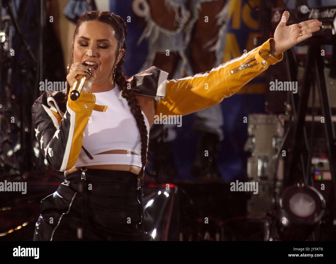 New York, New York, USA. 18th Aug, 2017. Singer DEMI LOVATO performs in ...