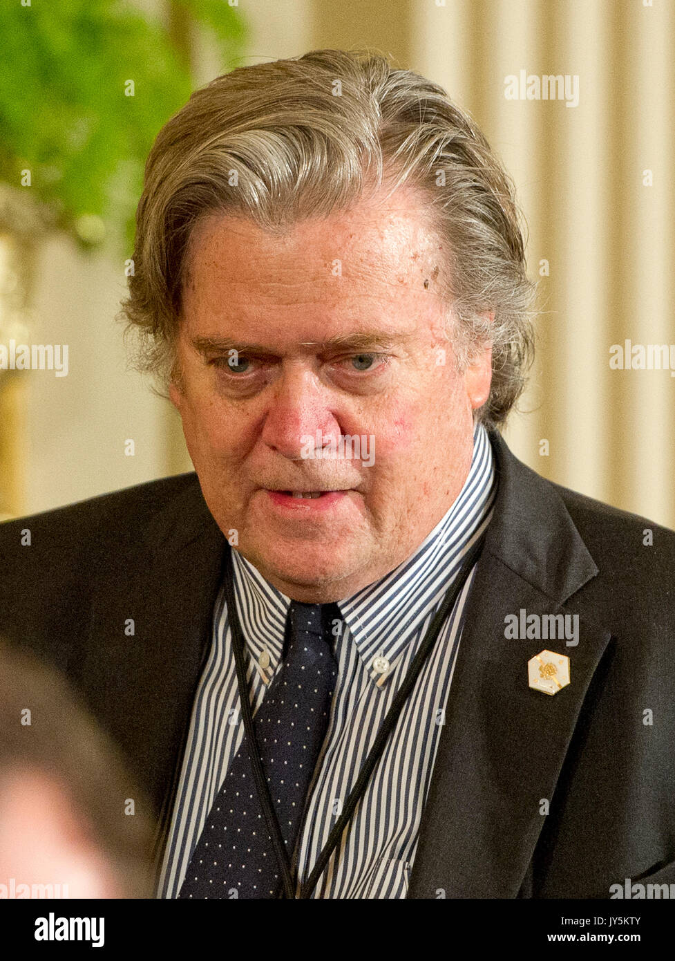 White House Chief Strategist Steve Bannon arrives prior to United ...
