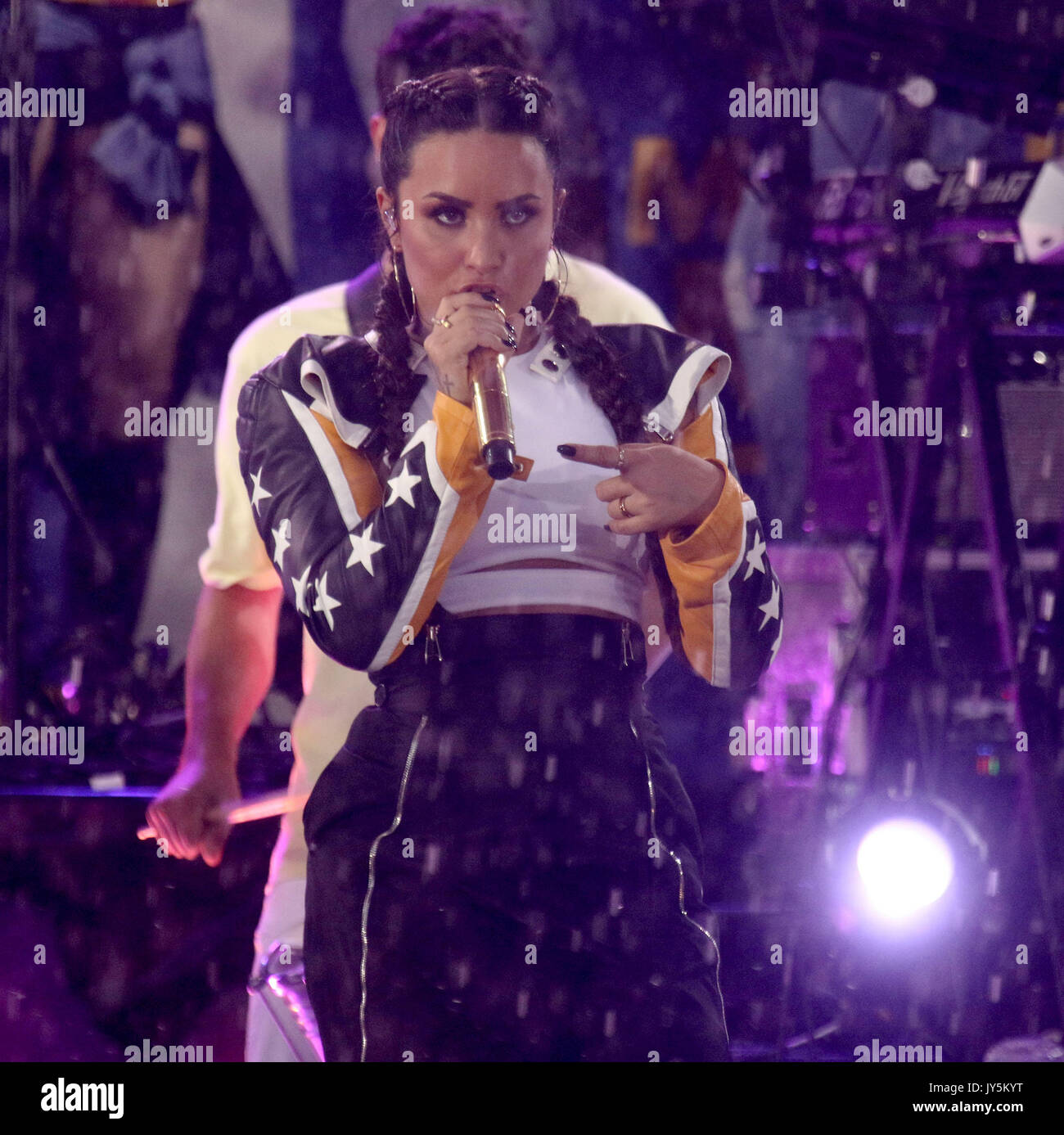 New York, New York, USA. 18th Aug, 2017. Singer DEMI LOVATO performs in ...