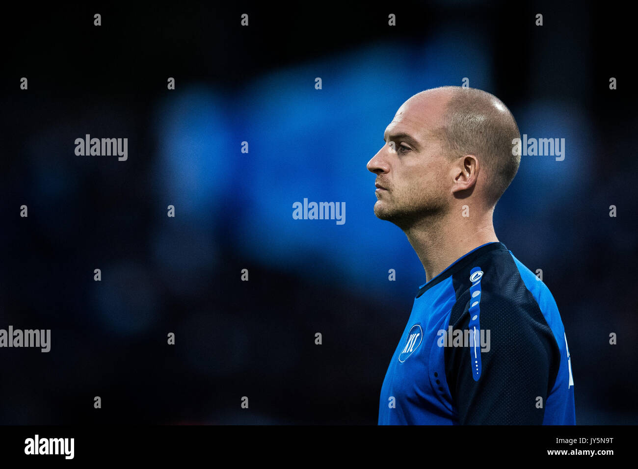 Koeln, Deutschland. 18th Aug, 2017. Trainer Marc-Patrick Meister (KSC ...