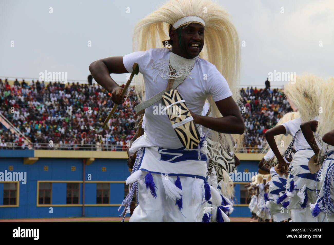 Kigali, Rwanda. 18th Aug, 2017. Rwandan artists dance at the Paul ...