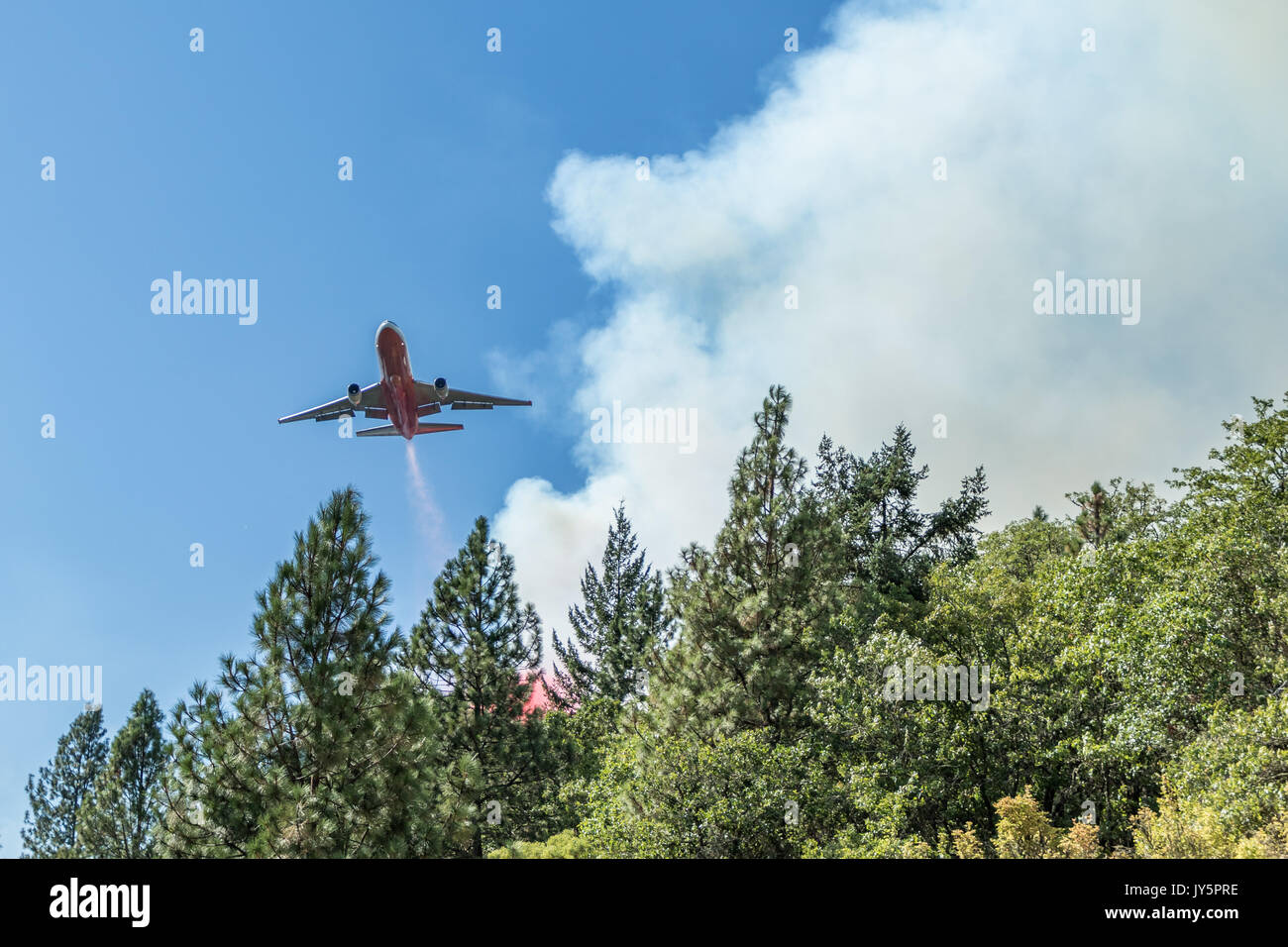Air support planes dropping retardant on wild fire Credit: Kathryn ...
