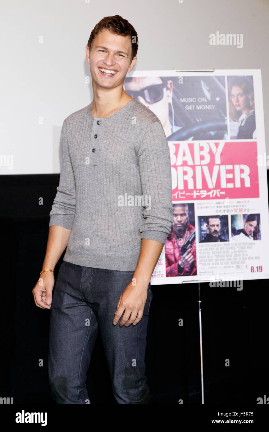 Tokyo, Japan. 19th Aug, 2017. American actor Ansel Elgort attends a ...