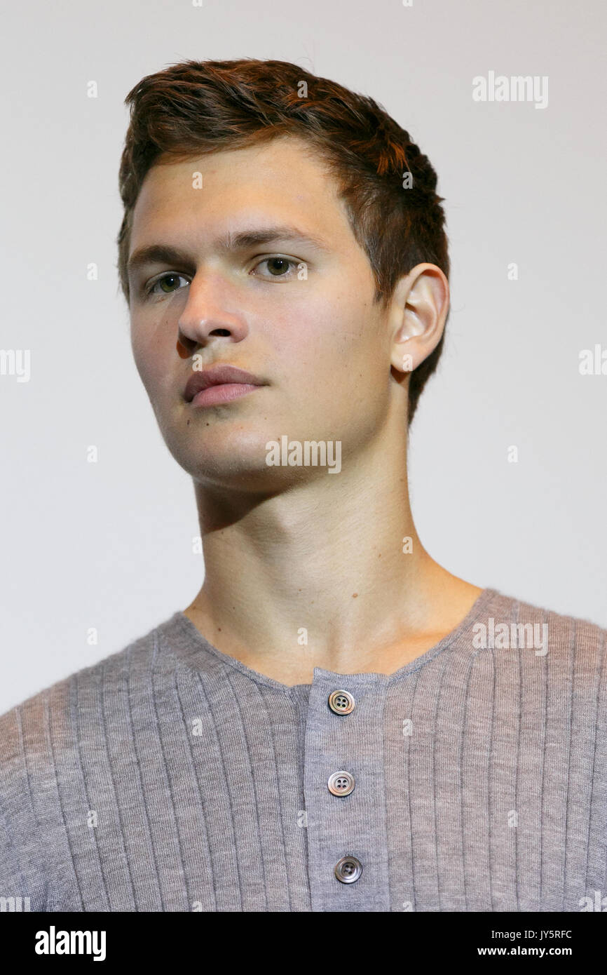 Tokyo, Japan. 19th Aug, 2017. American actor Ansel Elgort attends a ...