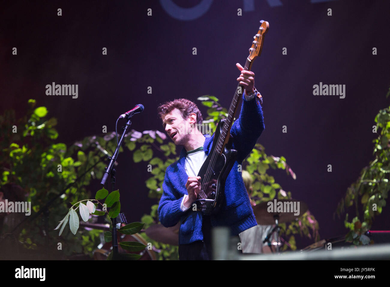 Neil Hamilton Wilkinson of BRITISH SEA POWER play on the Mountain Stage ...
