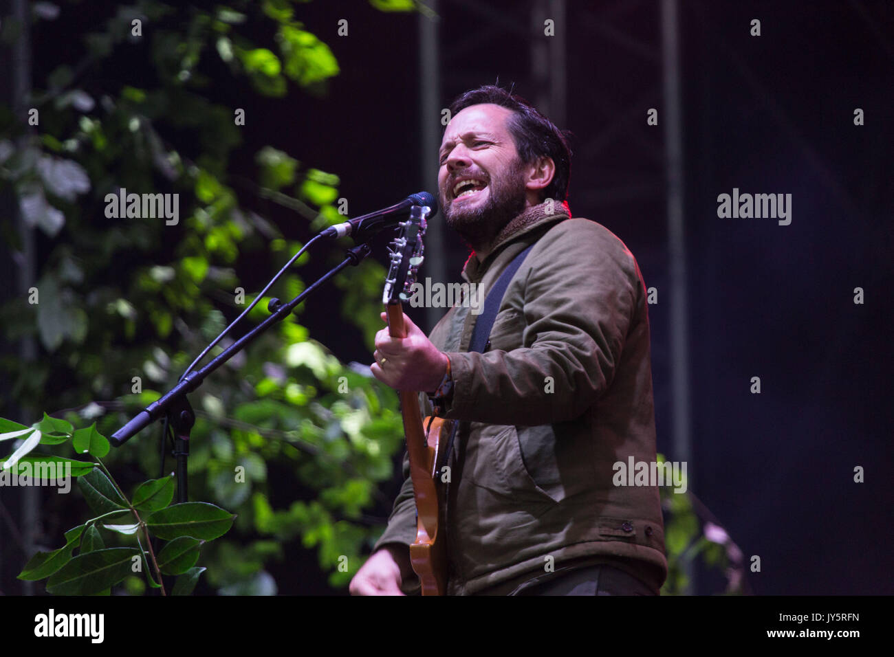 Jan Scott Wilkinson of BRITISH SEA POWER plays on the Mountain Stage on ...