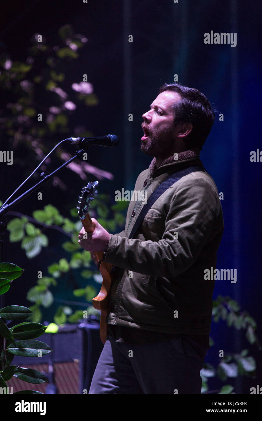 Jan Scott Wilkinson of BRITISH SEA POWER plays on the Mountain Stage on ...