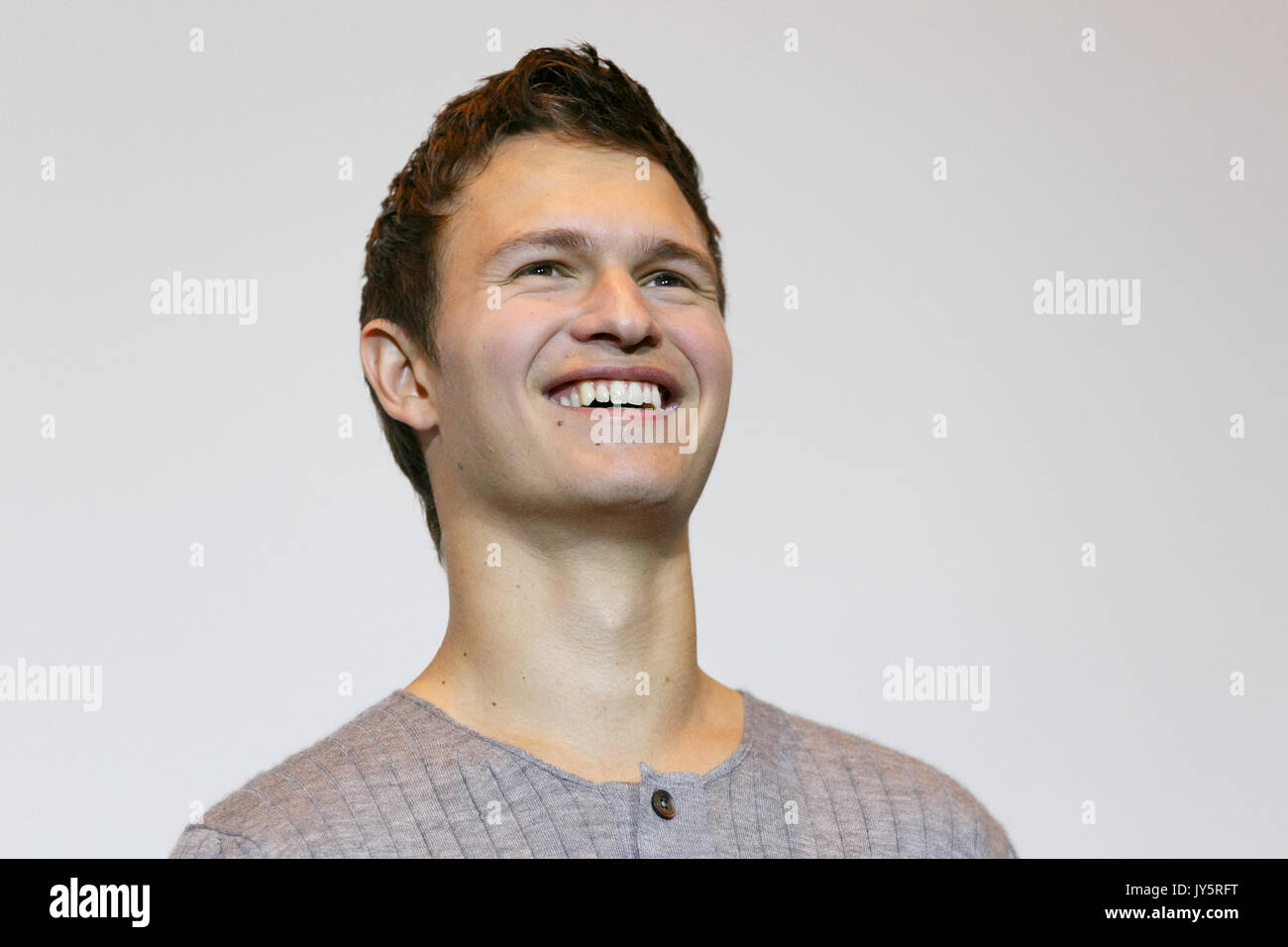 Tokyo, Japan. 19th Aug, 2017. American actor Ansel Elgort attends a ...