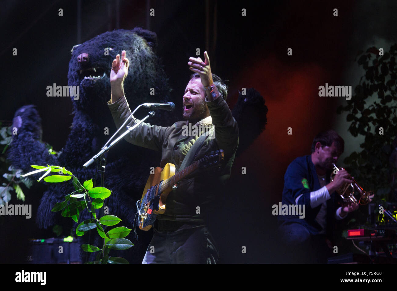Jan Scott Wilkinson of BRITISH SEA POWER plays on the Mountain Stage on ...