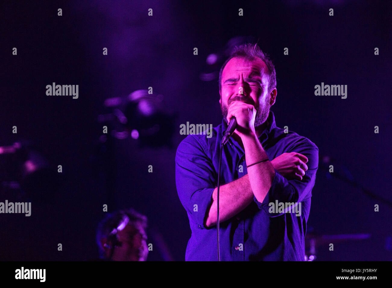 FUTURE ISLANDS, CONCERT, 2017: Samuel T. Herring from FUTURE ISLANDS ...