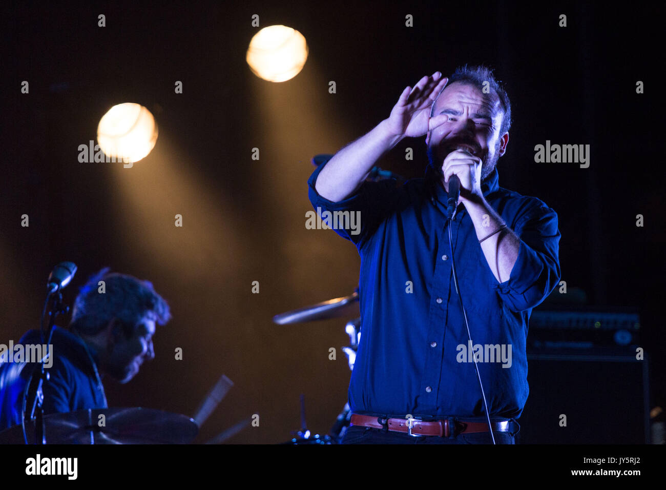 FUTURE ISLANDS, CONCERT, 2017: Samuel T. Herring from FUTURE ISLANDS ...