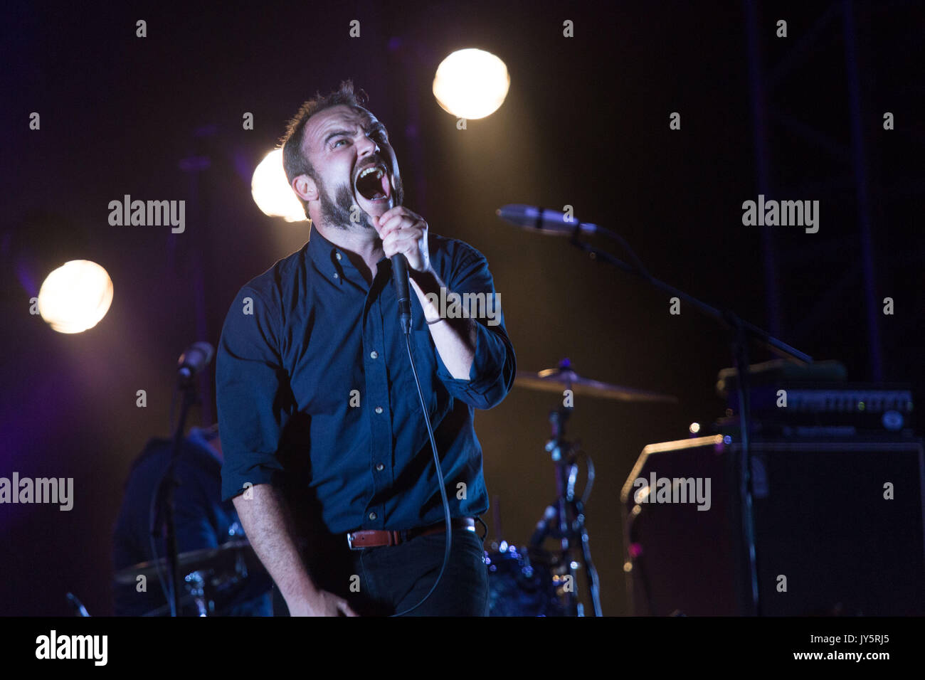 FUTURE ISLANDS, CONCERT, 2017: Samuel T. Herring from FUTURE ISLANDS ...