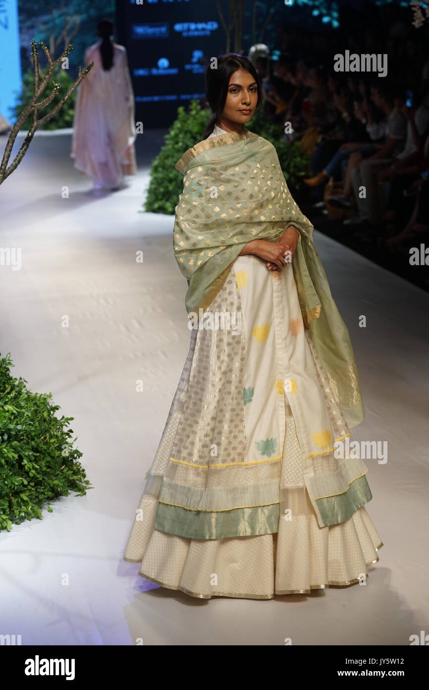 Mumbai, India. 18th August, 2017. Models walk the ramp for designer ...