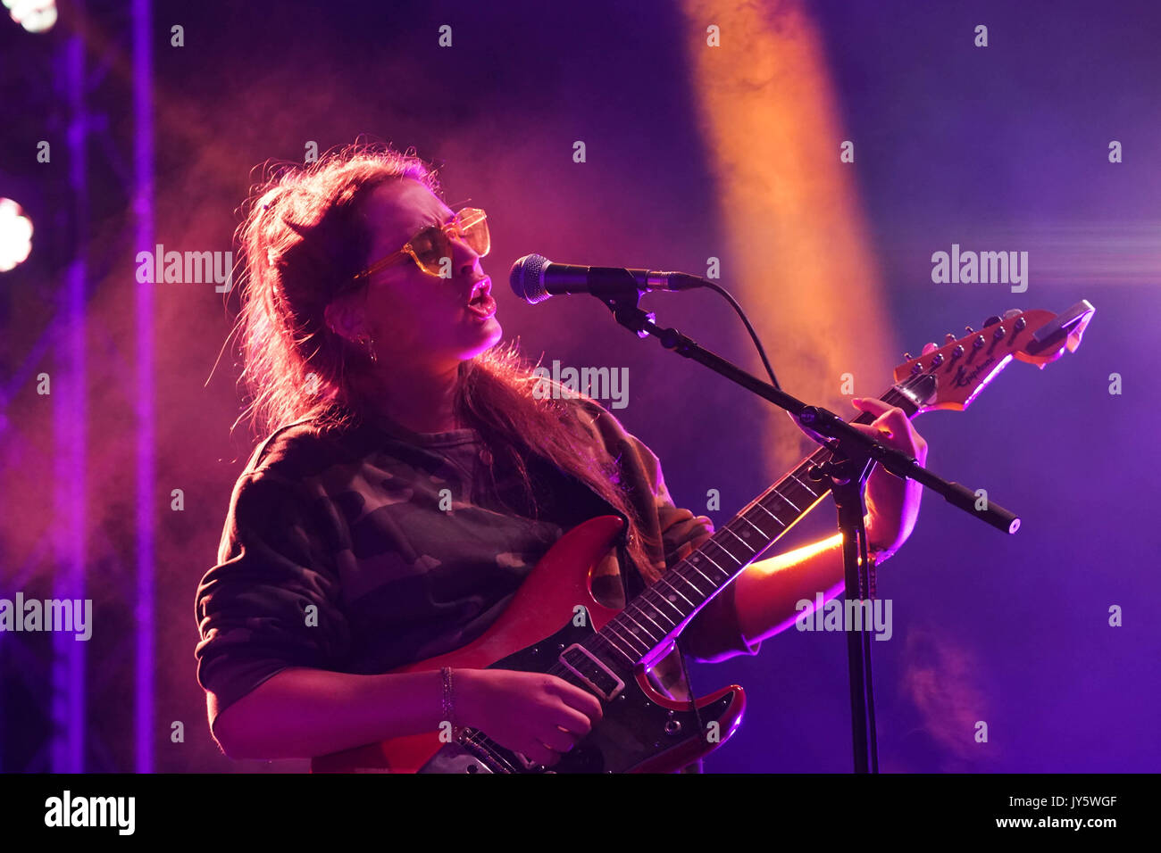 Brecon Beacons, Wales, UK. 18th August, 2017. Ana Perrote of Spanish ...