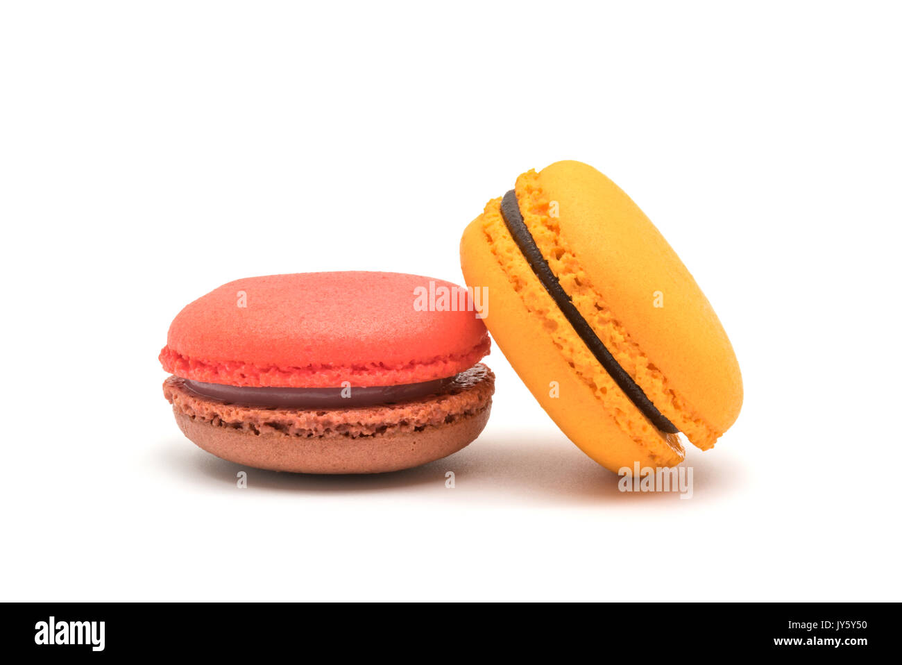 Fresh sweet macarons isolated on white background Stock Photo - Alamy