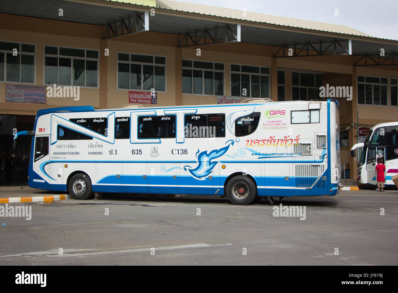 CHIANG MAI, THAILAND - AUGUST 12 2017: Benz Bus of Nakhonchai tour ...
