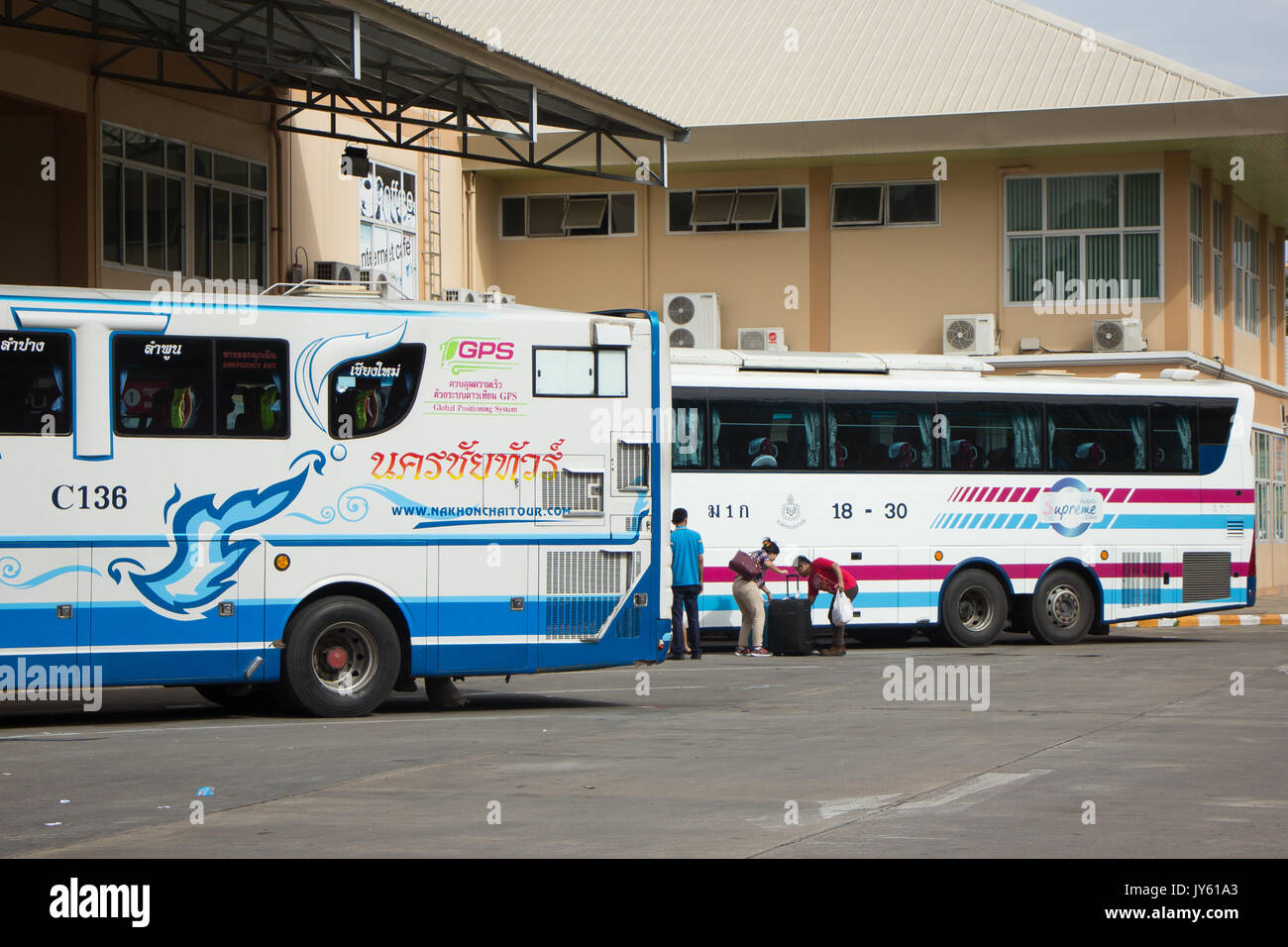 CHIANG MAI, THAILAND - AUGUST 12 2017: Benz Bus of Nakhonchai tour ...
