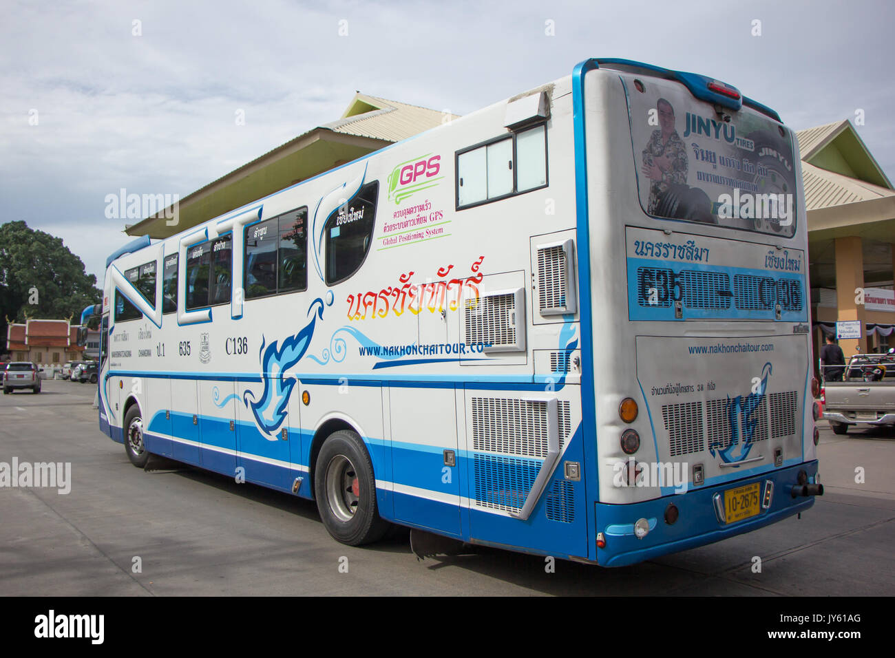 CHIANG MAI, THAILAND - AUGUST 12 2017: Benz Bus of Nakhonchai tour ...