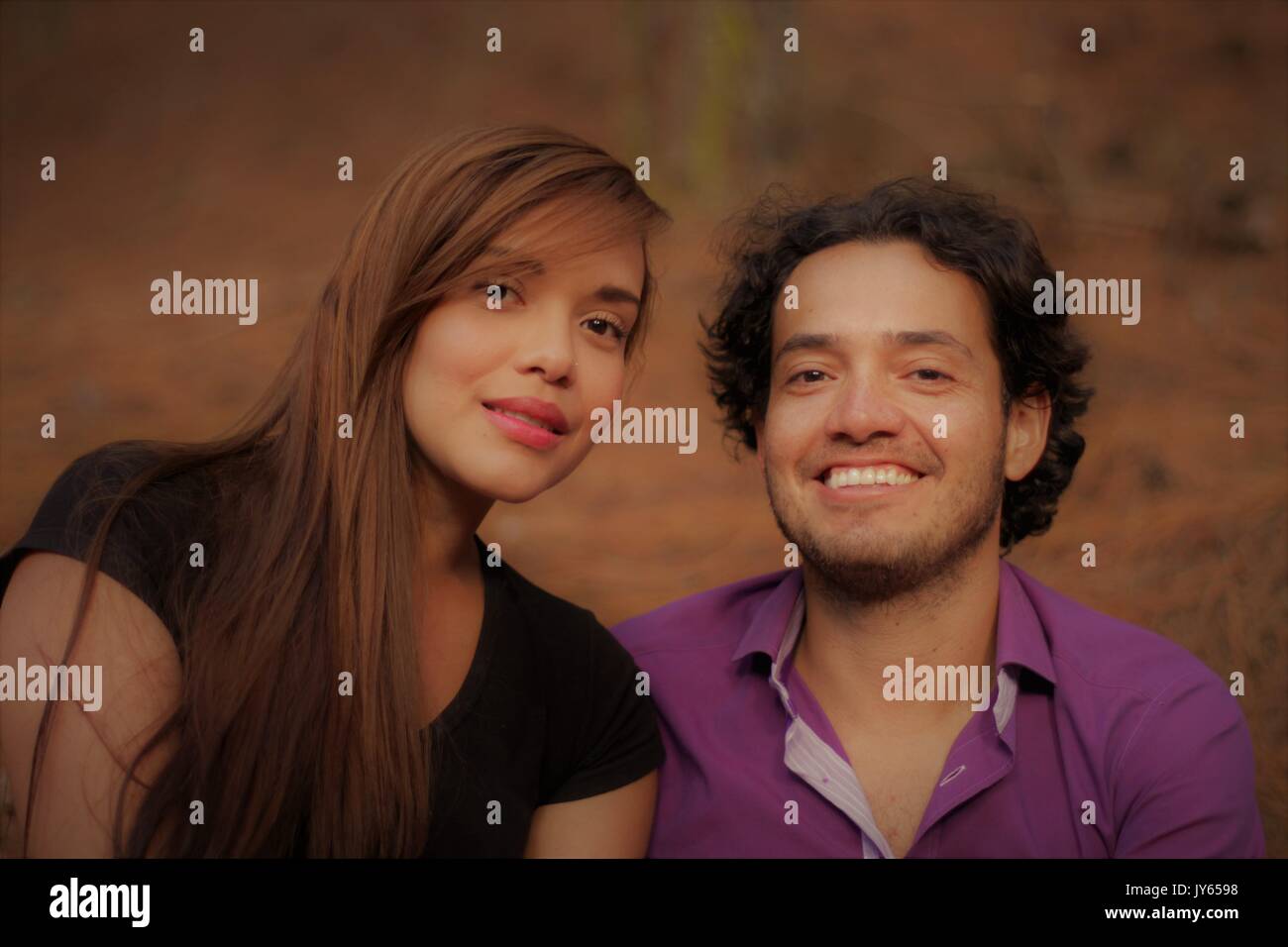 Hispanic couple hiking hi-res stock photography and images - Alamy