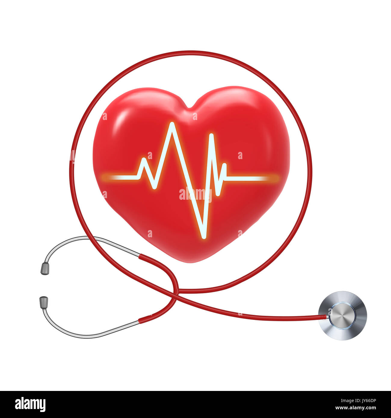 health check up with red heart shape and stethoscope Stock Photo - Alamy