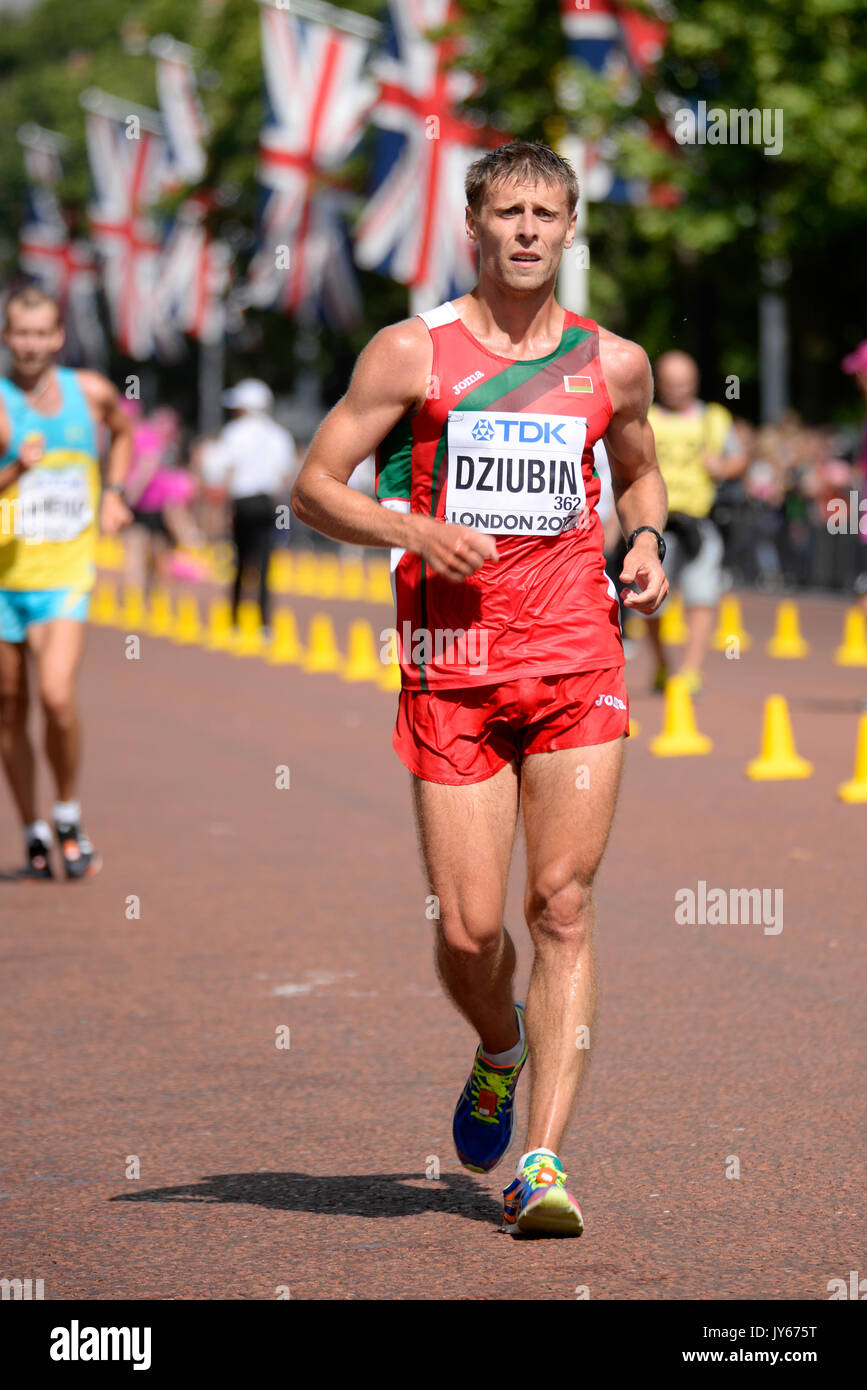 Dzmitry Dziubin of Belarus competing in the IAAF World Athletics ...
