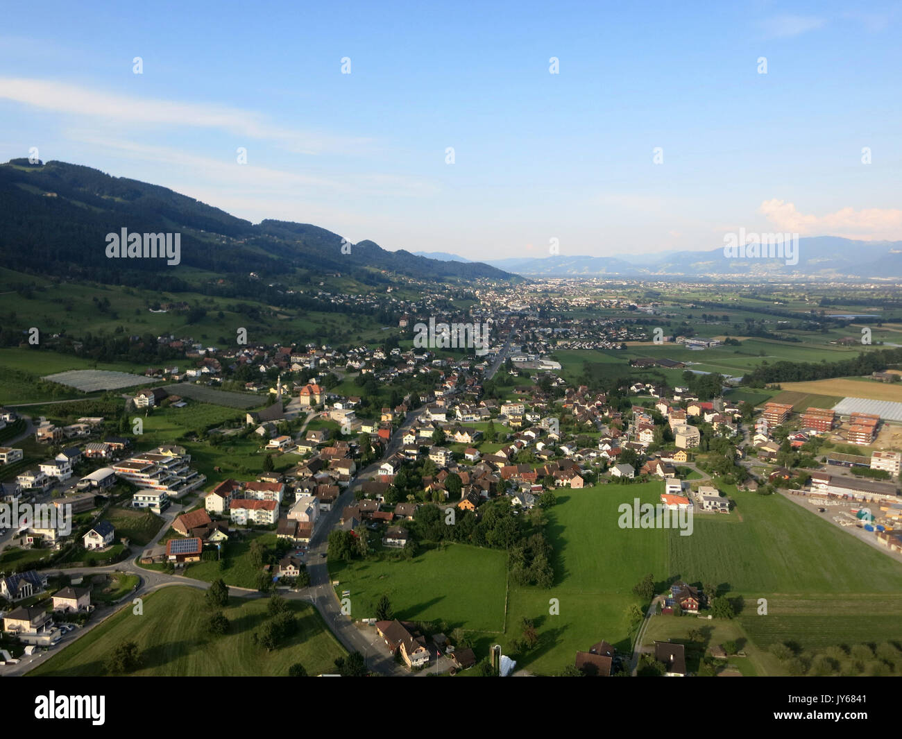 Luftaufnahme Gemeinde Marbach und Rebstein *** Local Caption ...
