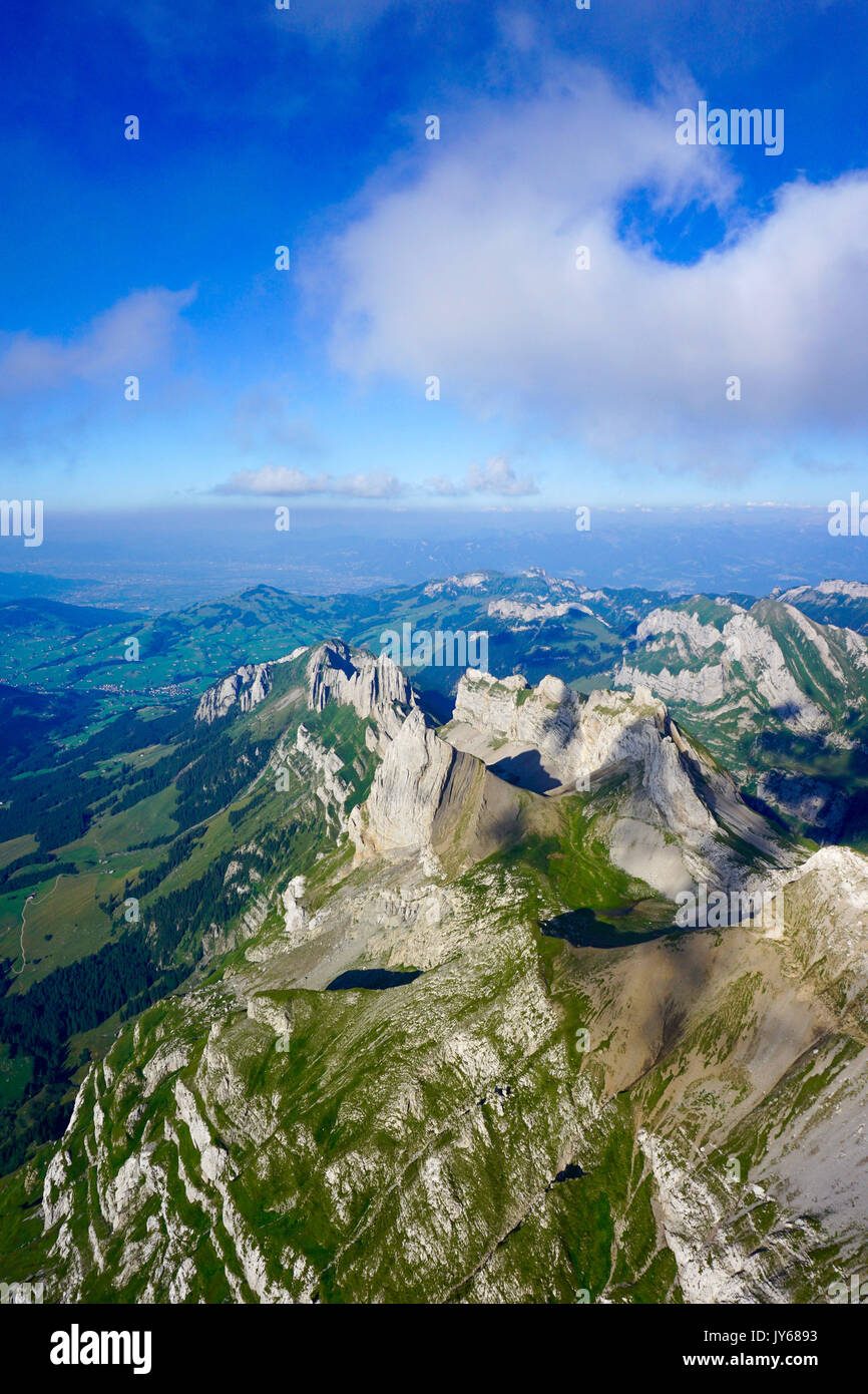 Alpstein und Ebenalp von oben *** Local Caption *** Ebenalp, Appenzell ...