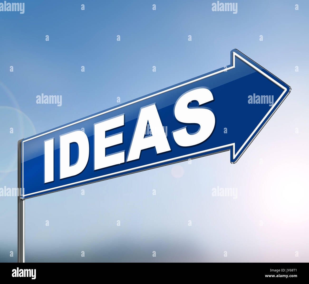 3d Illustration depicting a sign with an ideas concept Stock Photo - Alamy