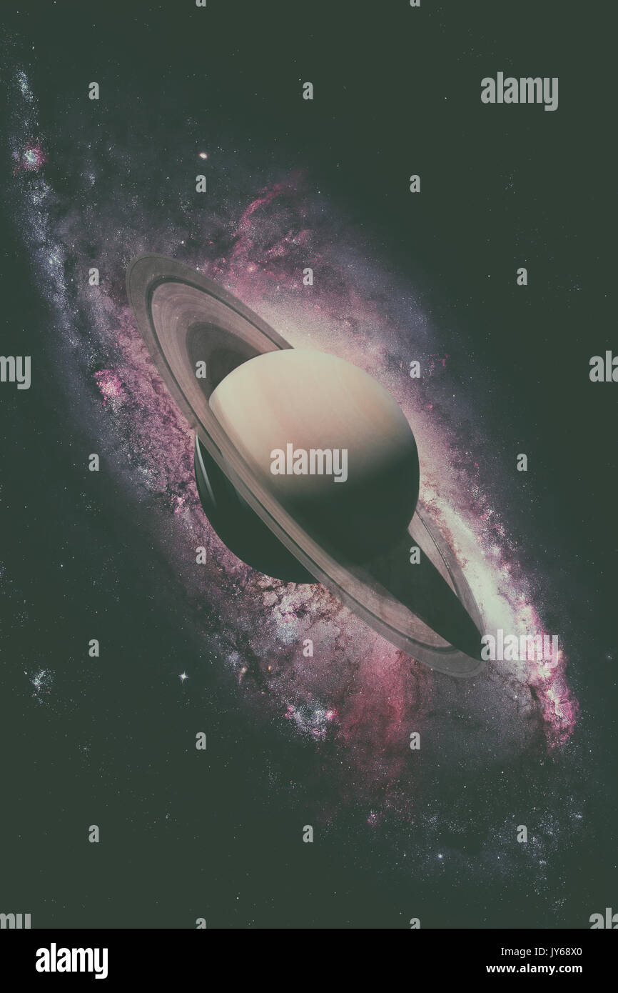 Solar System - Saturn. It is the sixth planet from the Sun and the ...