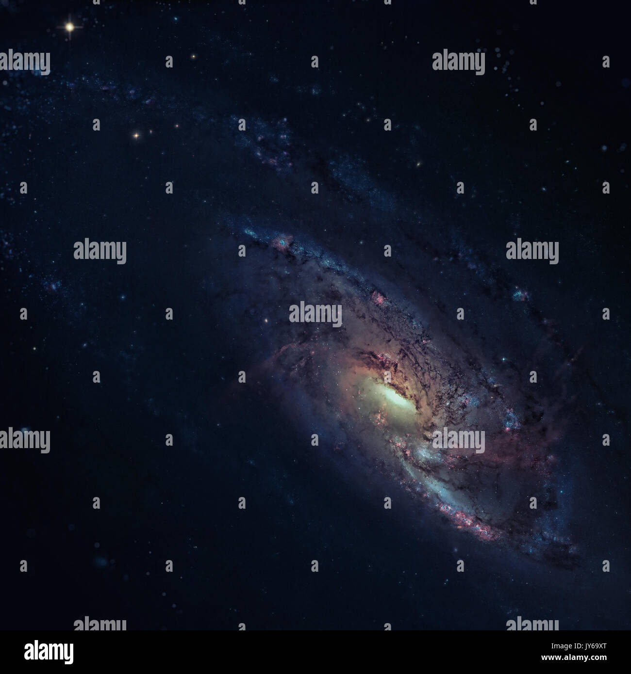 Messier 106, also known as NGC 4258 is a spiral galaxy in the constellation Canes Venatici ...