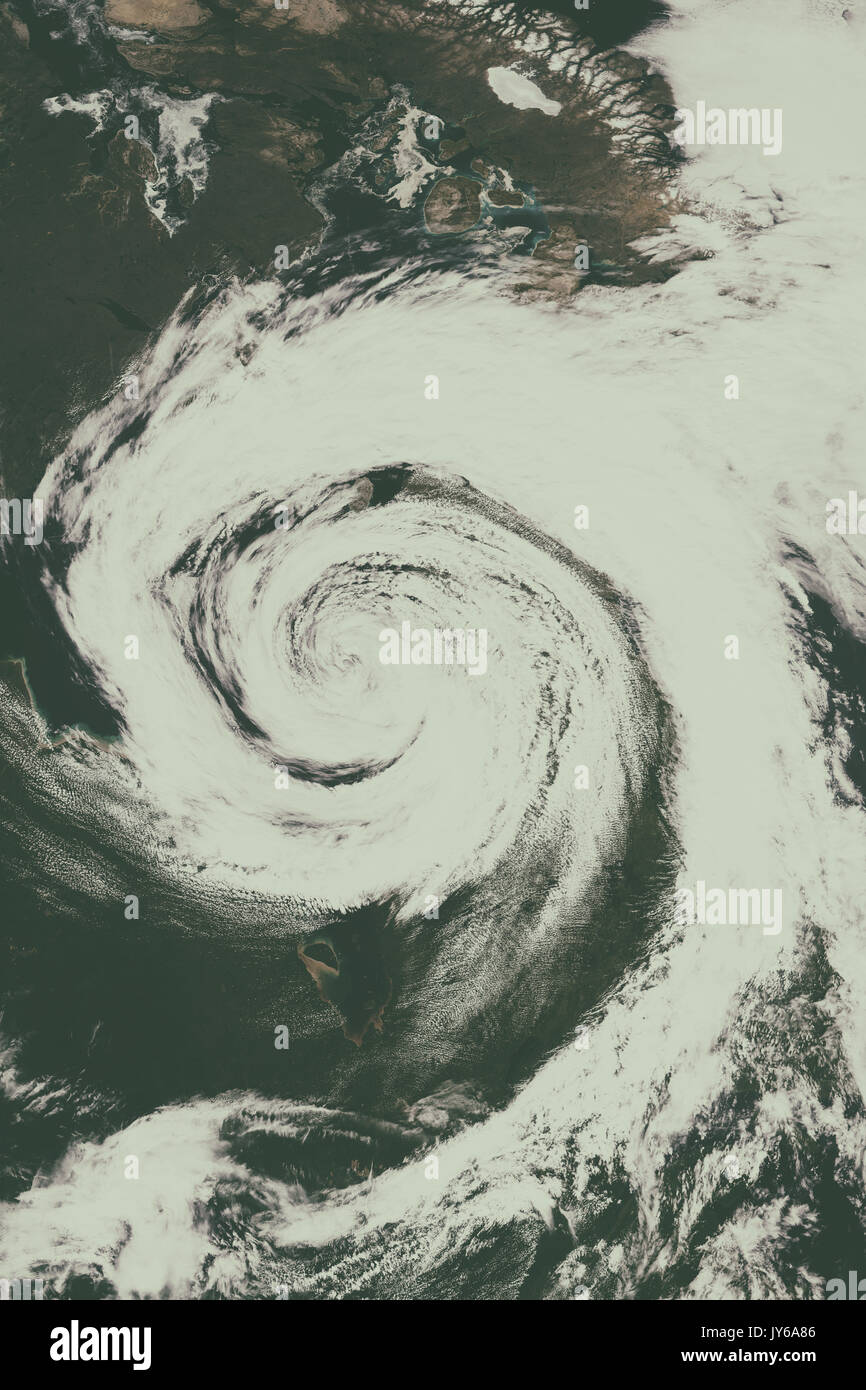 Cyclone - view from space. Elements of this image are furnished by NASA ...