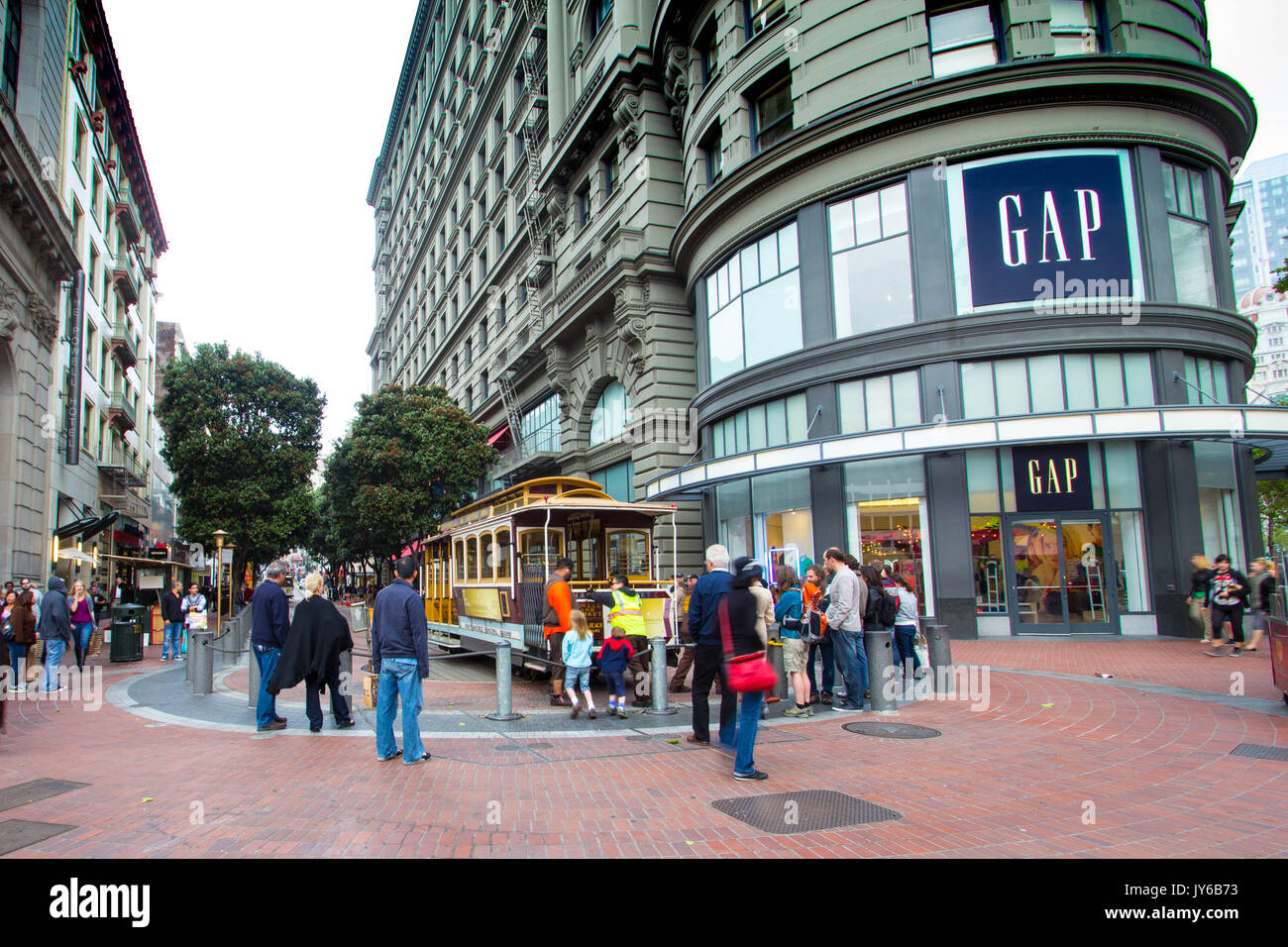 Cable Car Turn Stock Photo - Alamy