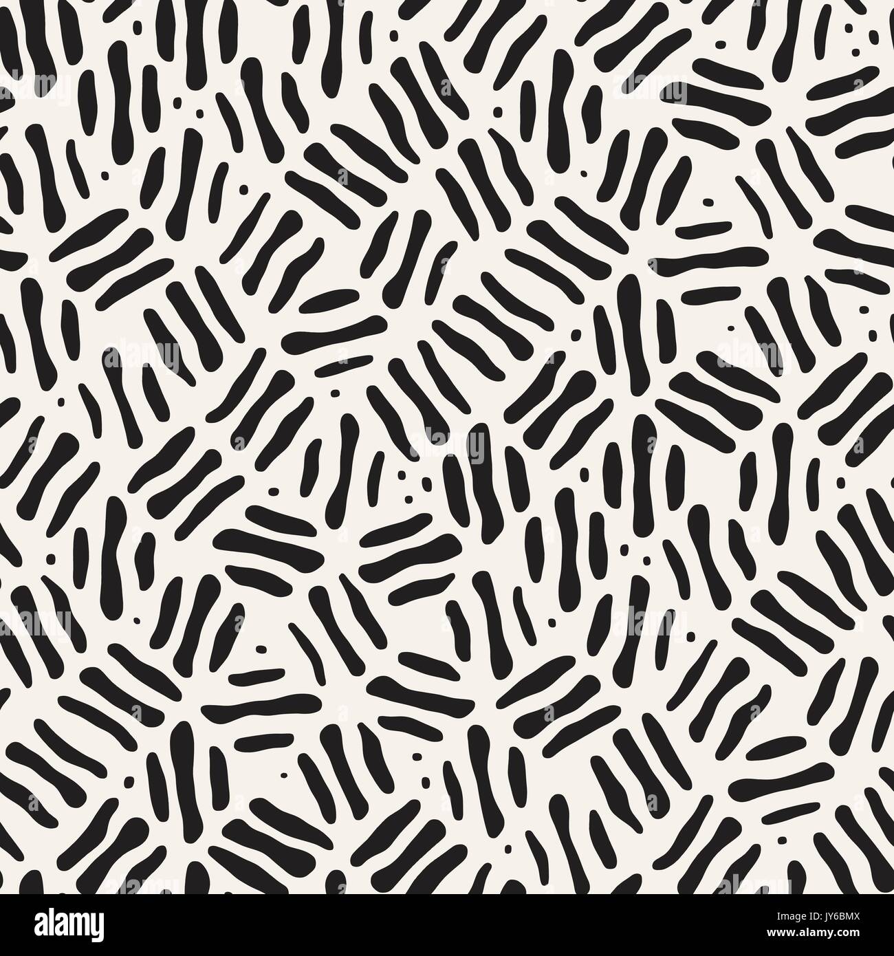 Seamless freehand pattern. Vector abstract rough lines background. Hand ...