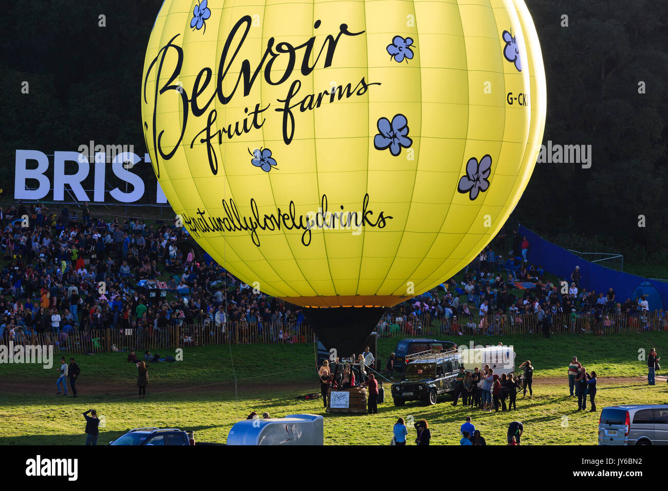 A view of the Bristol Balloon Fiesta 2017 at Ashton Court, Bristol ...