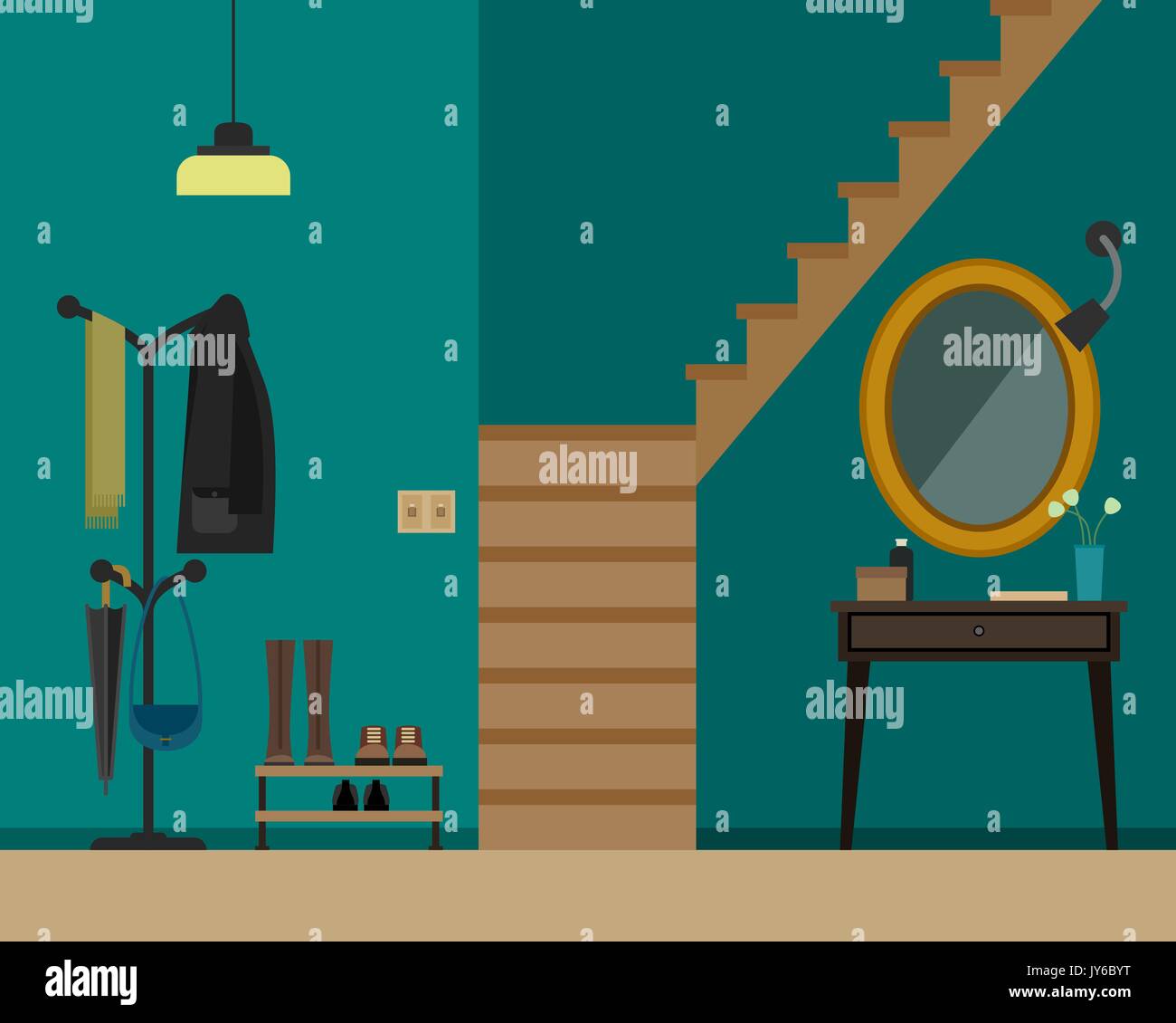 Hallway lamp room Stock Vector Images - Alamy