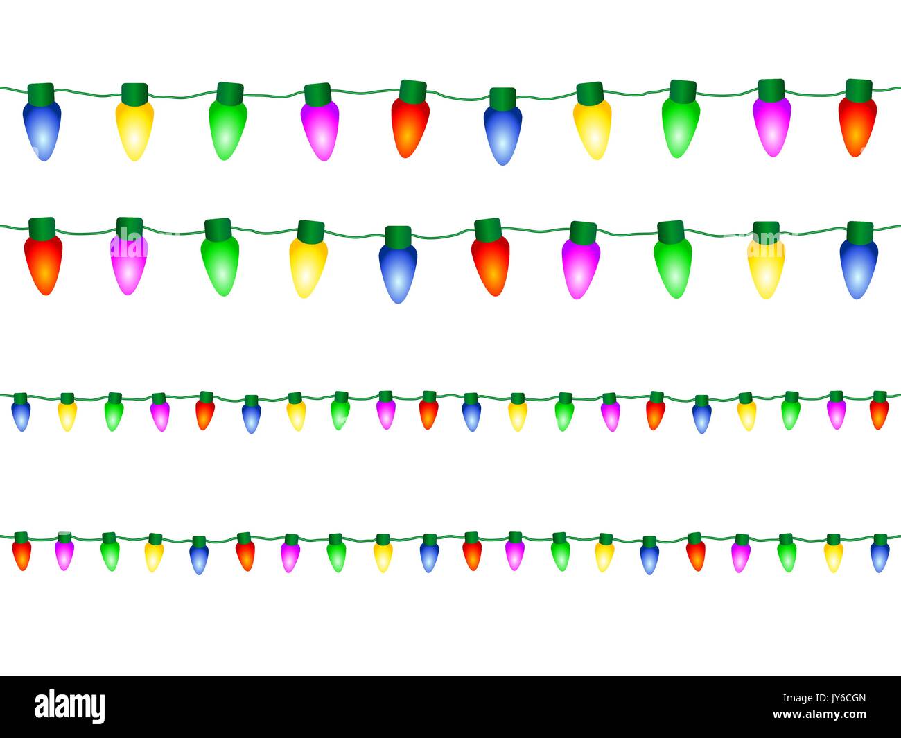 Decorative christmas lights that repeat left to right Stock Vector ...