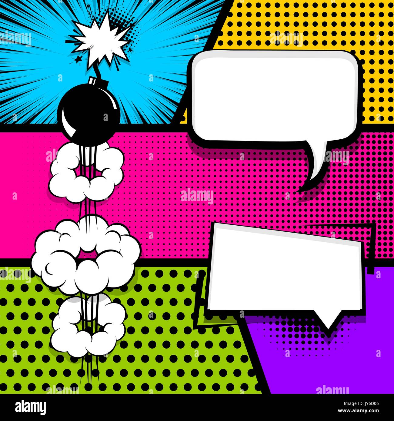 Pop art strip comic text speech bubble bomb Stock Vector Image & Art ...