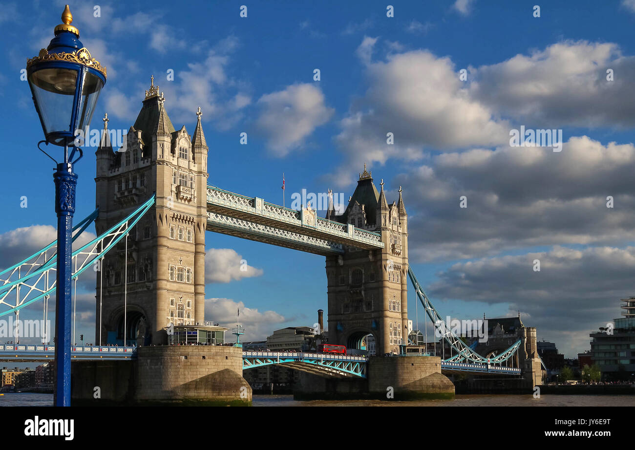 The Tower Bridge in London in a beautiful summer day, England, United ...