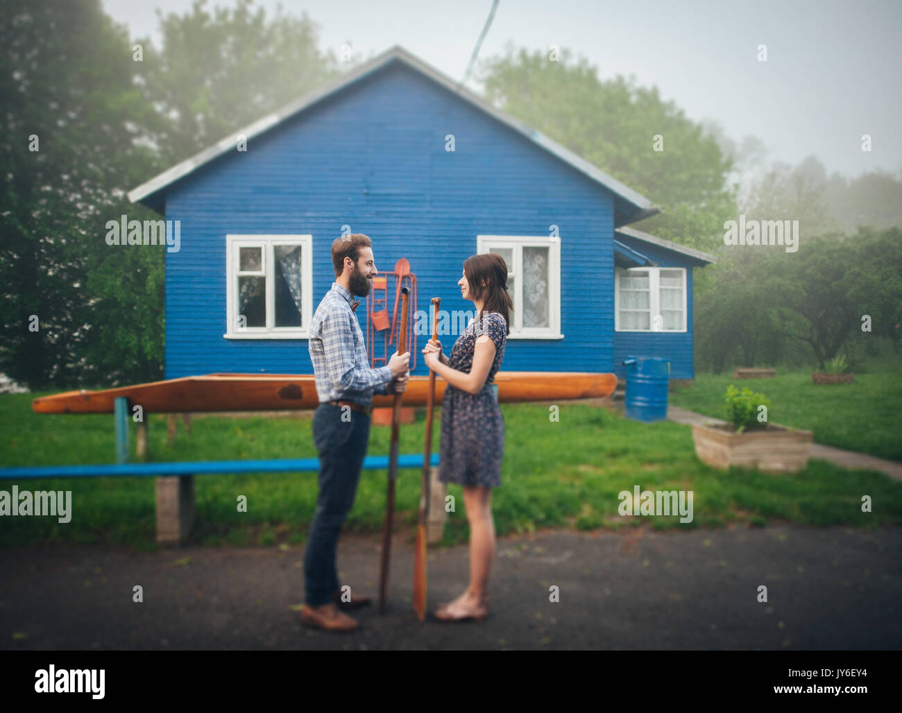 Two people standing opposite each other hi-res stock photography and ...
