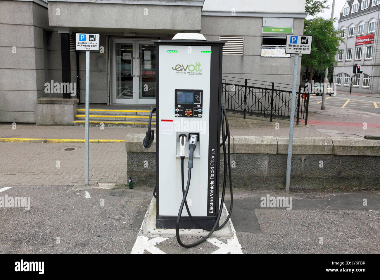 Evolt electric vehicle recharging point in the centre of the city of ...