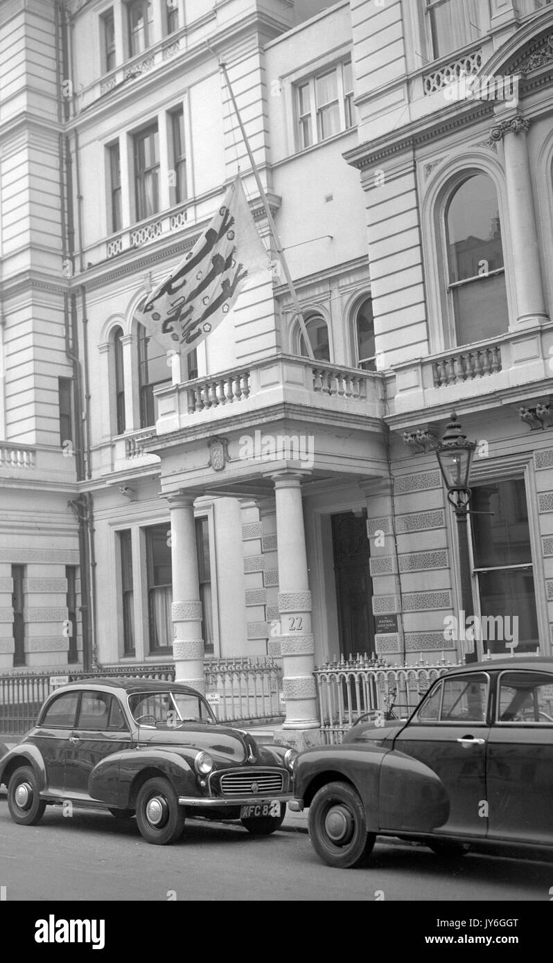 The football Association (FA) flag flying at half-mast over the ...