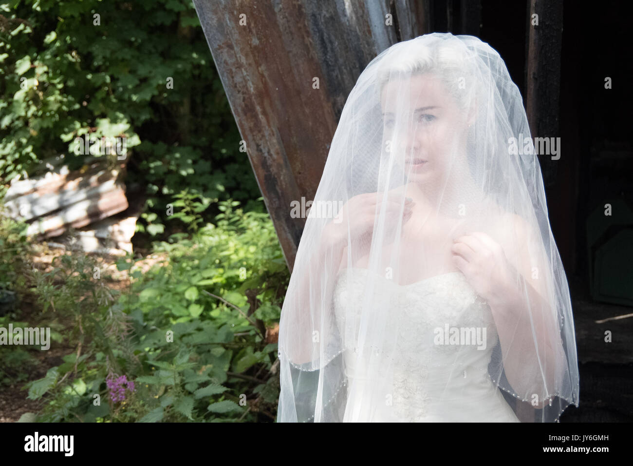 Abandoned Bride and Decay at Platt's Eyot Island Hampshire Stock Photo ...