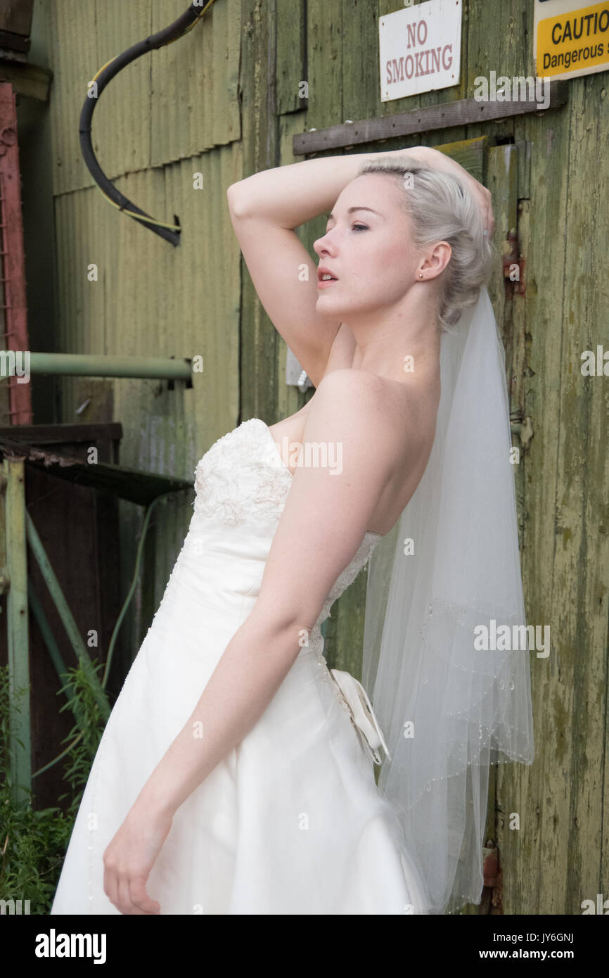 Abandoned Bride and Decay at Platt's Eyot Island Hampshire Stock Photo ...