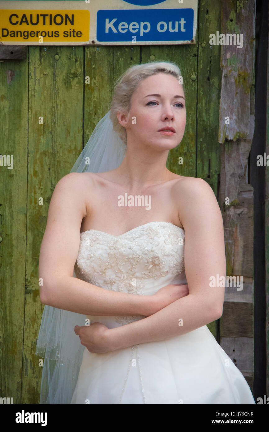 Abandoned Bride and Decay at Platt's Eyot Island Hampshire Stock Photo ...