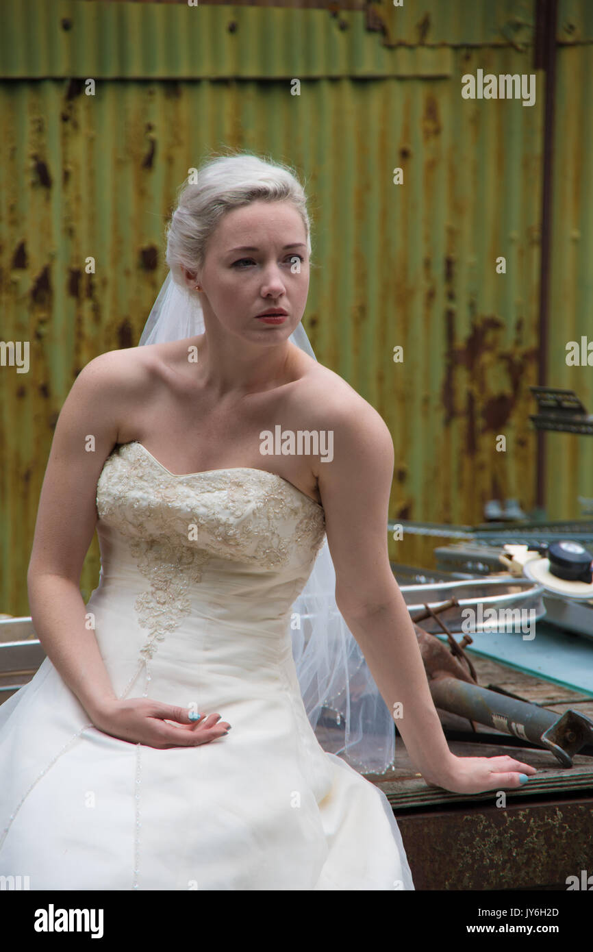 Abandoned Bride and Decay at Platt's Eyot Island Hampshire Stock Photo ...