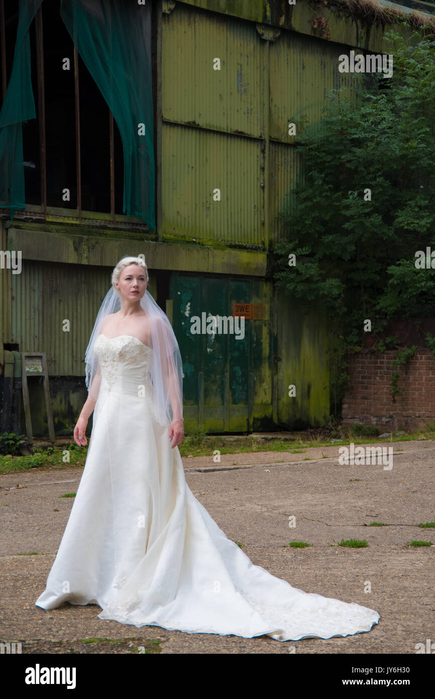 Abandoned Bride and Decay at Platt's Eyot Island Hampshire Stock Photo ...