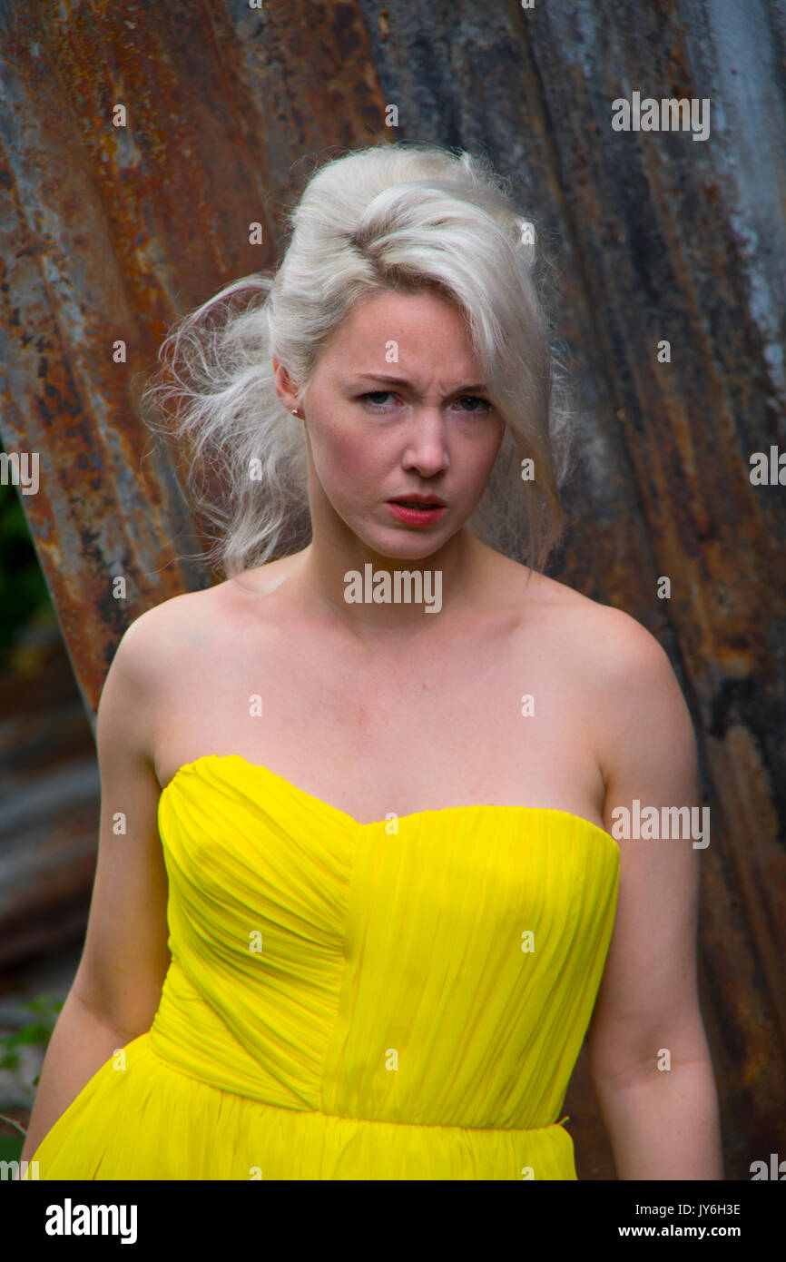 Model and Distress in Platt's Eyot Hampshire Stock Photo - Alamy